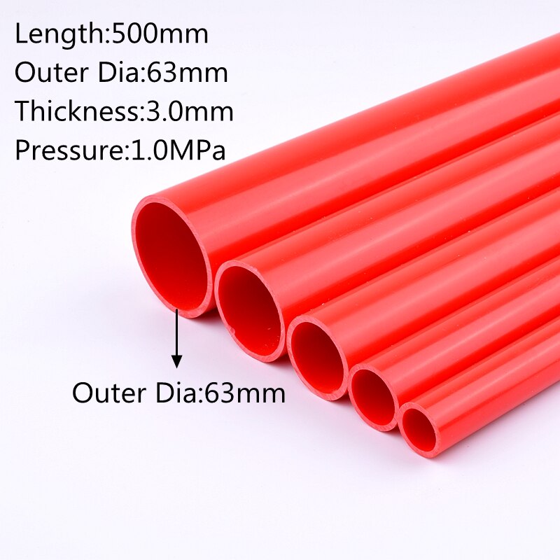 Out diamter 20-63mm Gules PVC Pipe Length 50cm Agr... – Grandado