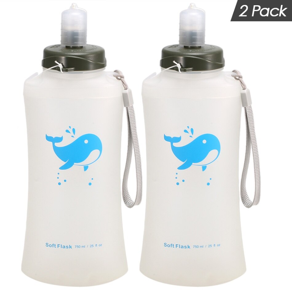 2 Pack 750ml Soft Hydration Flask Ultralight TPU S... – Vicedeal