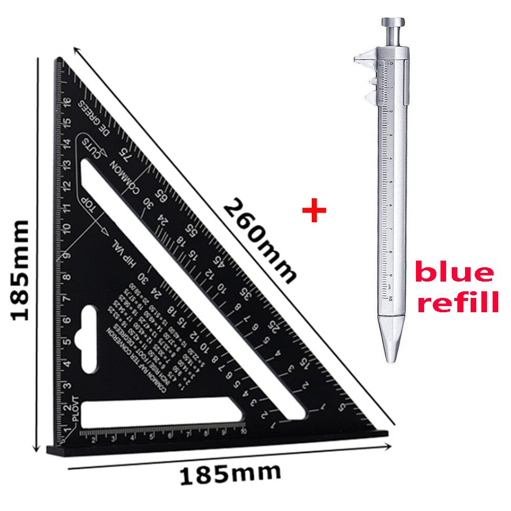 Triangle Ruler 7inch Aluminum Alloy Angle Protract... – Vicedeal