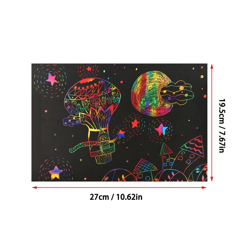 50 Sheets Magic Scratch Art Drawing Board Notebook... – Grandado