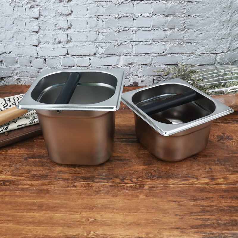 Caja de café Espresso de acero inoxidable, contene... – Grandado