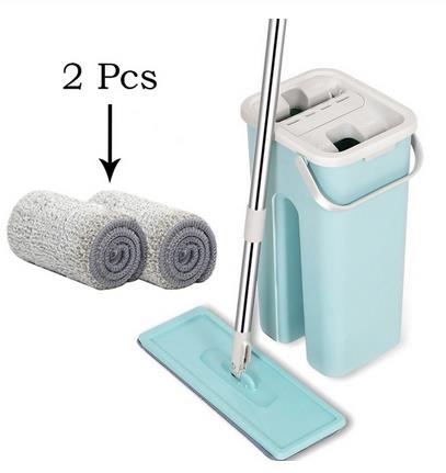 Magic Microfiber Cleaning Mops Platte Squeeze Magi... – Grandado
