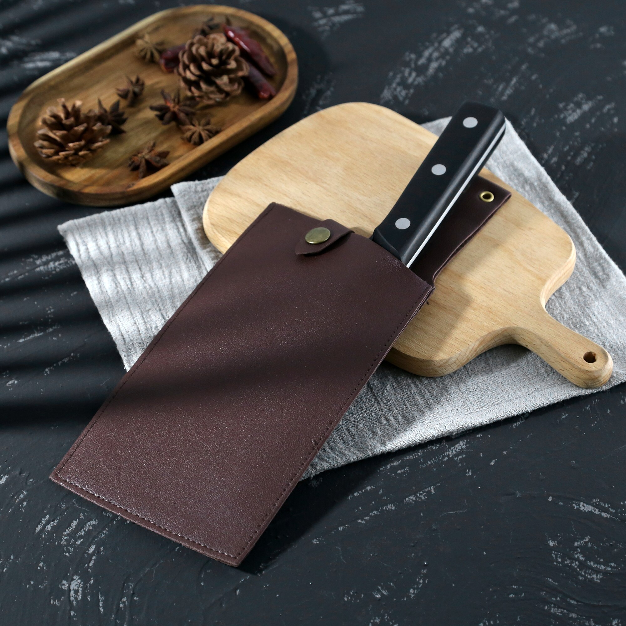XYJ 5pcs 8 Inch Cleaver Leather Sheath Chopping Kn... – Grandado