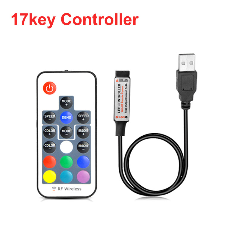 Usb rgb-controller til 5v led-strimler, mini-afbry... – Grandado
