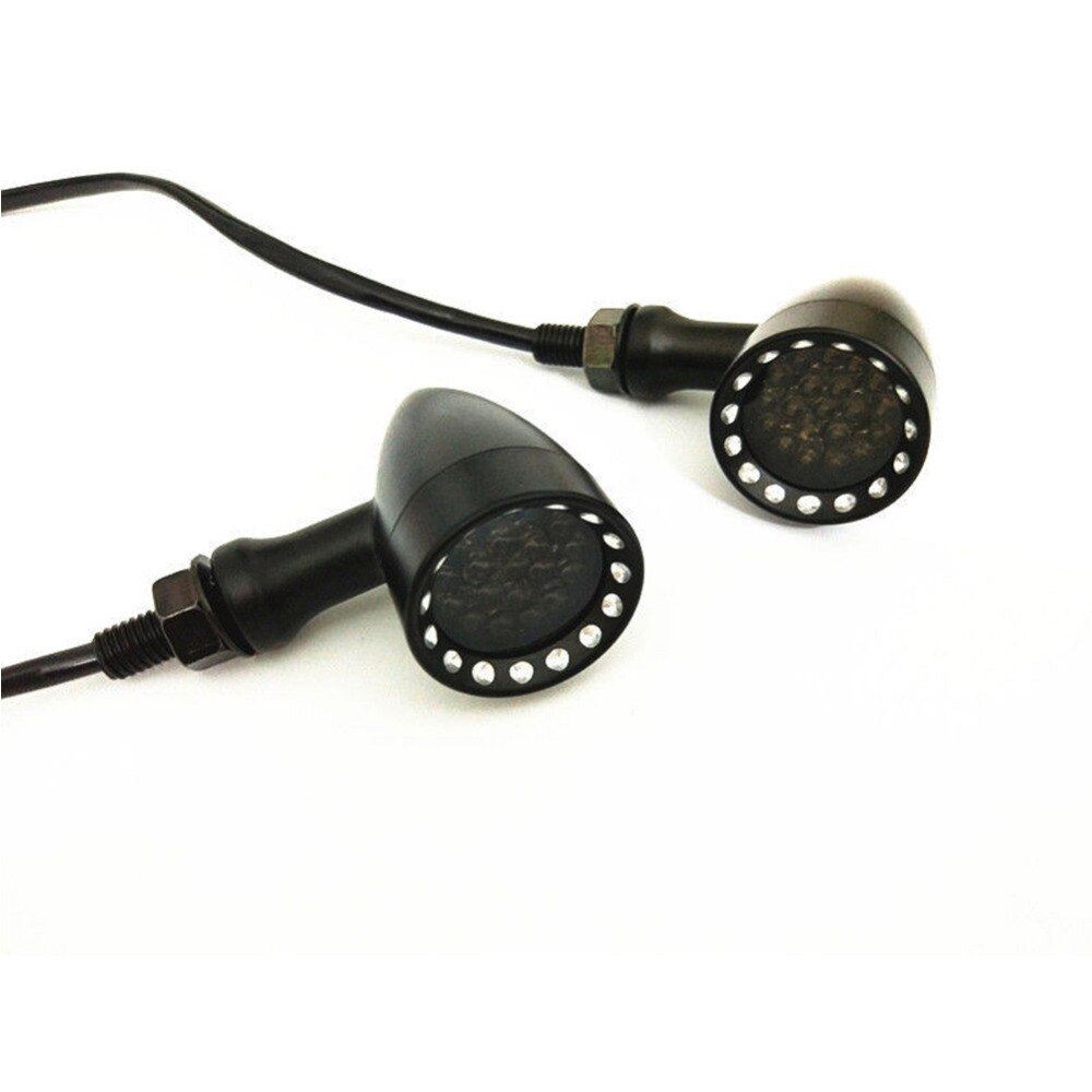 Motorcycle Black AMBER 20 LED Bullet Turn Signal B... – Grandado