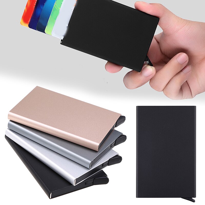 1PC Metal Storage Card Holder Men Women Wallets ID... – Grandado