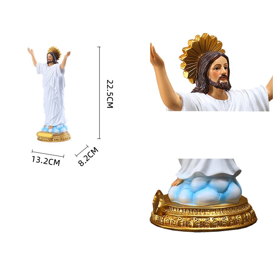 Jesus Rebirth Decor Statue Figure For Easter Chris... – Grandado