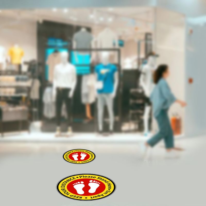 5PCS Social Distancing Shop Floor Stickers Anti Sl... – Vicedeal