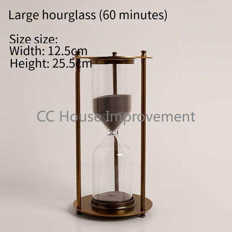 30/60 Minute Vintage Hourglass Rotating Metal Sand... – Grandado
