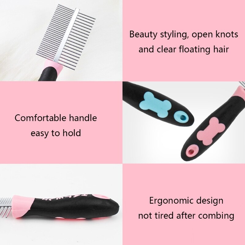 2-in-1 Dog Comb Pet Comb Fit for Small Large Dogs ... – Grandado