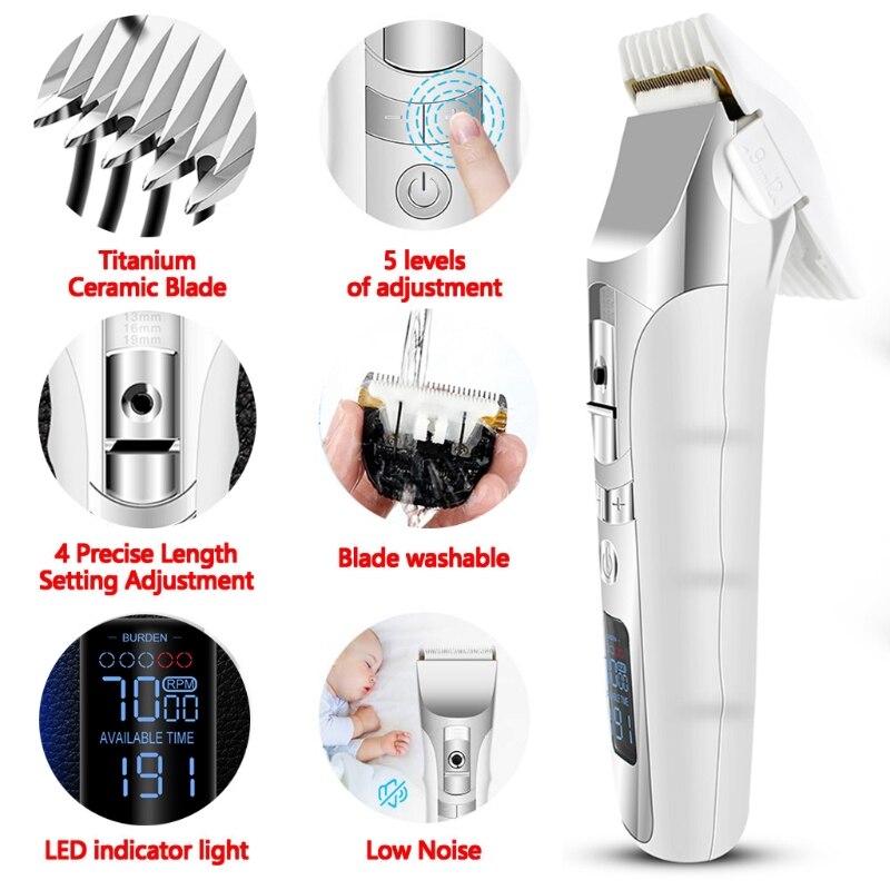 Hair Clippers For Men Cordless Clipper LED Display... – Vicedeal