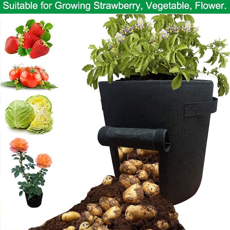 Plant Grow Bags, 4 Pack 7 Gallon Vegetable Grow Pl... – Vicedeal
