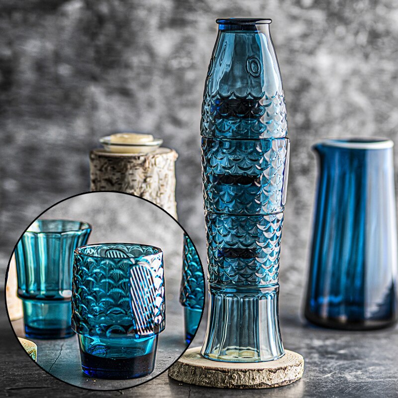 4Pcs/set Koi Fish Cup Fish Shaped Glass Set Stacka... – Vicedeal