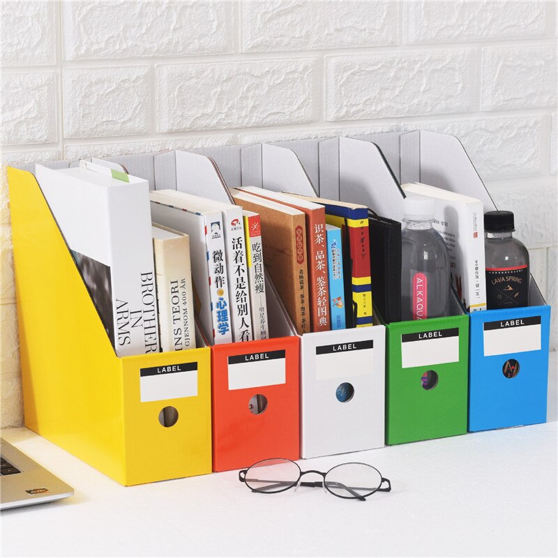 5Pcs Color File Book Holder Cardboard Foldable Des... – Vicedeal