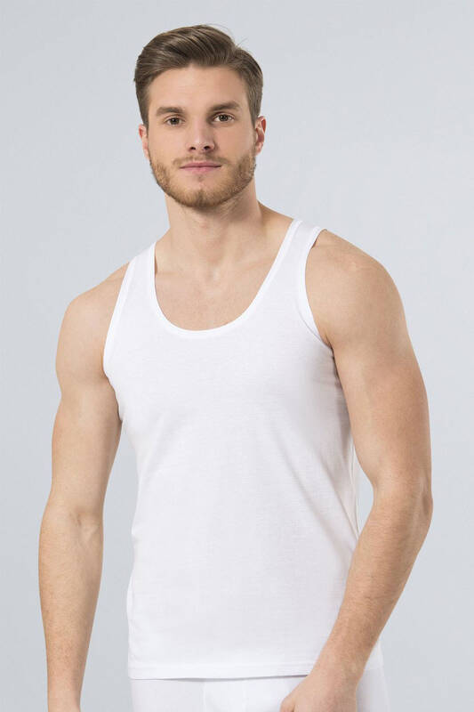 White Combed Cotton Classic Undershirt 2'li Packag... – Grandado