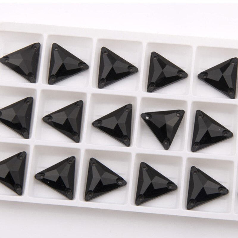YANRUO Jet 3270 Triangle Black Glass Crystal Rhine... – Vicedeal