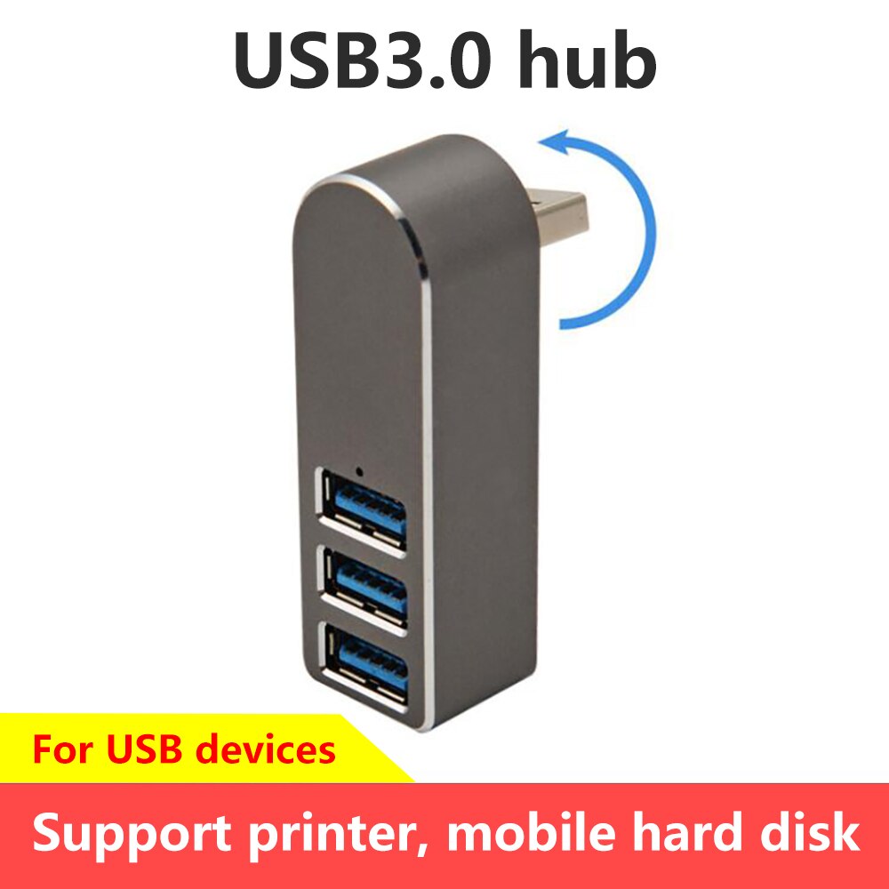 Mini USB HUB 3 ports USB3.0 High compatibility Alu... – Grandado