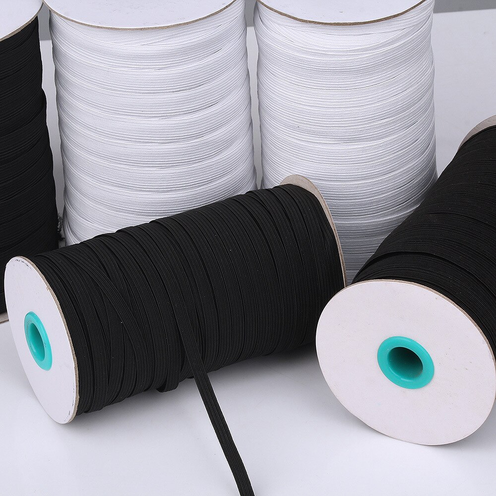 Diy 5 Yards/Lot 3/6Mm Weiß/Schwarz Hohe Elastische... – Grandado