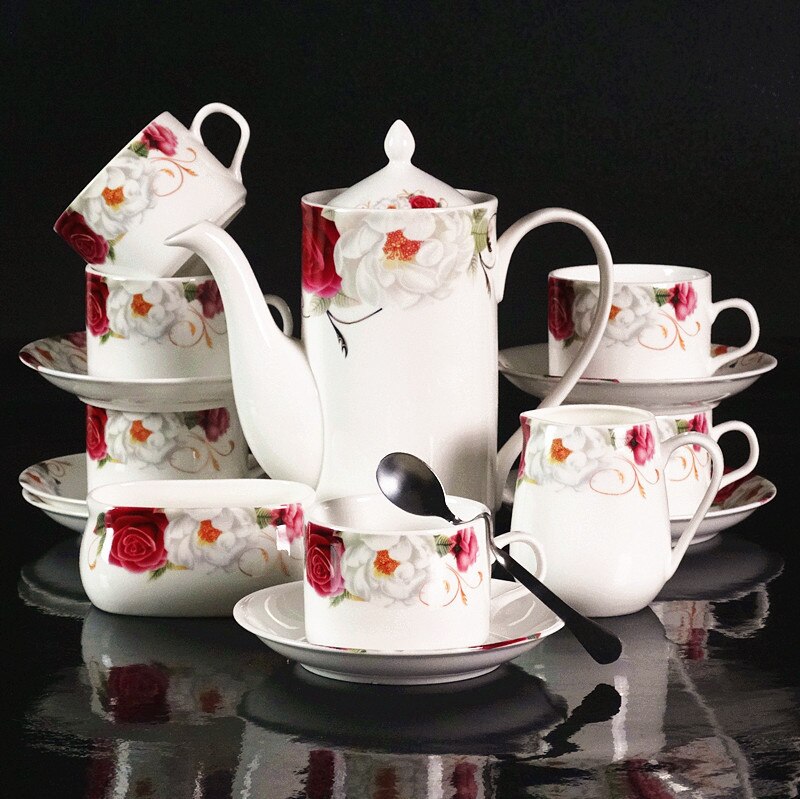 Optional Bone Porcelain Coffee Set Afternoon Tea S... – Grandado