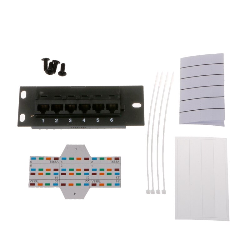 6 Poort CAT5 CAT5E Patch Panel RJ45 Networking Wal... – Vicedeal