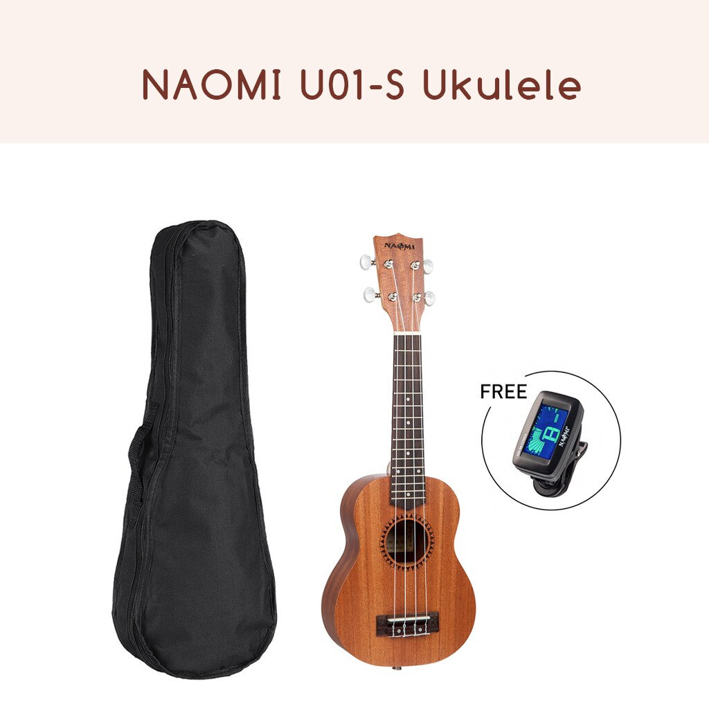 Naomi Ukelele Sopraan Ukulele Sapele Ukulele 21 In... – Grandado