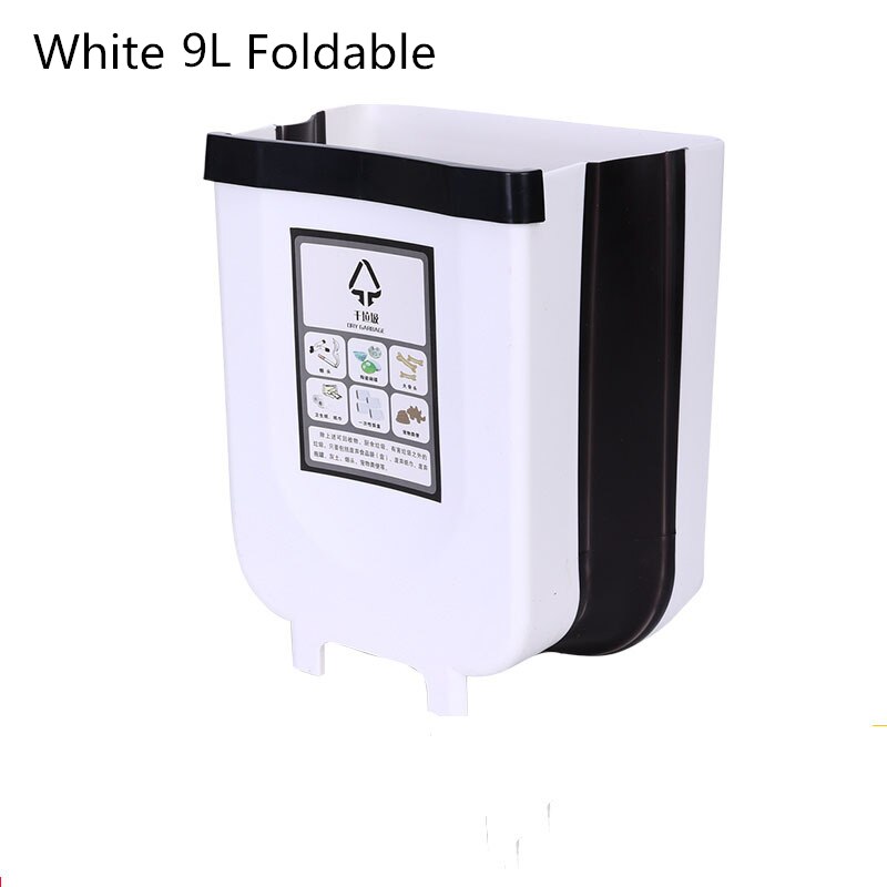 10L Kitchen Foldable Trash Bin Wall Mounted Hangin... – Grandado