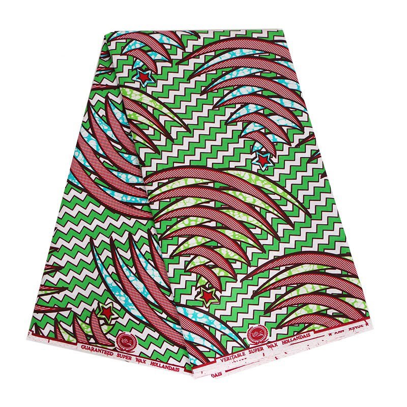 Tela de cera Africana de garantizada verde 100% de... – Grandado