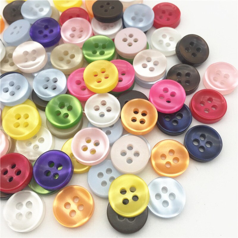 100pcs 13mm Mixed Pearls Round Resin Shiny Buttons... – Vicedeal