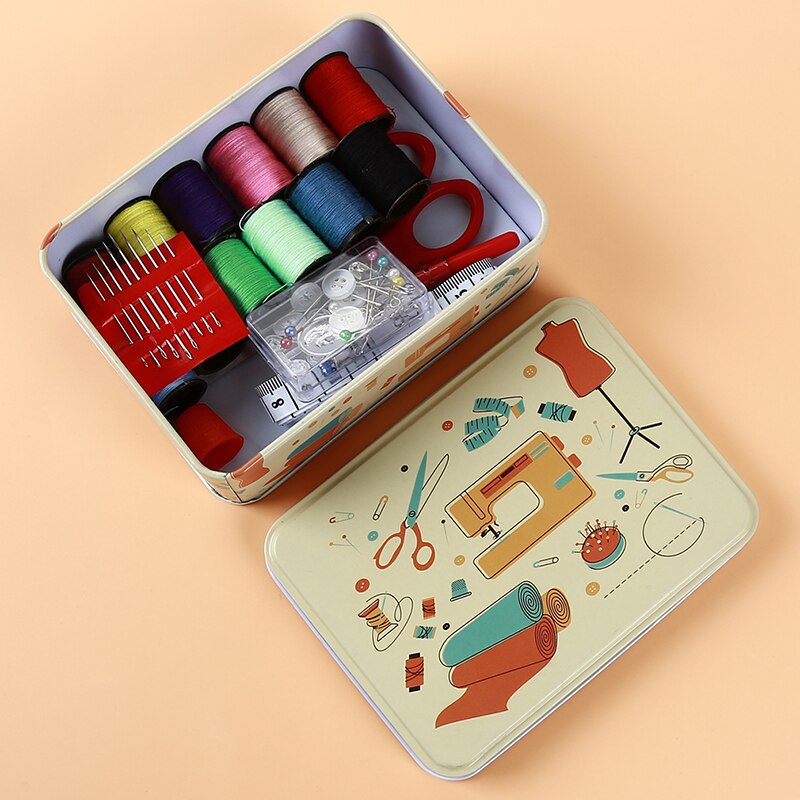 Popular Metal Iron Box Cosmetic Box Sewing Kit Tin... – Grandado