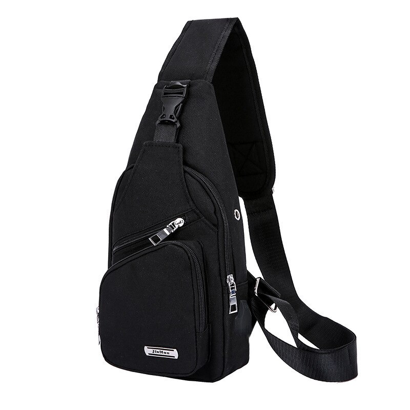 Men One Shoulder Backpack Women Sling Bag USB Boys... – Grandado