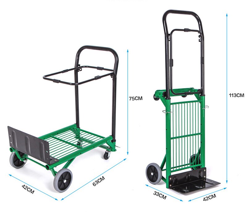 Home Garden Folding Trolley Utility Wagon Foldable... – Grandado