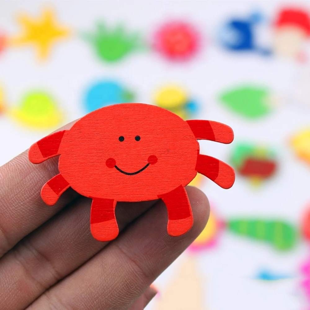 12pcs Multicolor Wooden Fridge Magnet Educational ... – Vicedeal