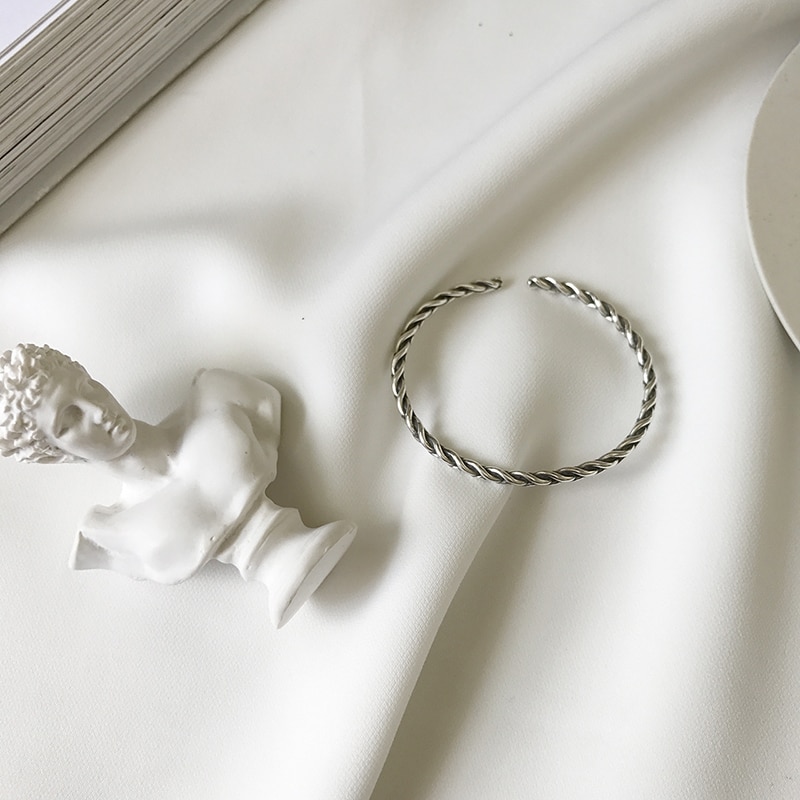 Thin Thai Silver 925 Sterling Silver Handmade Twis... – Grandado