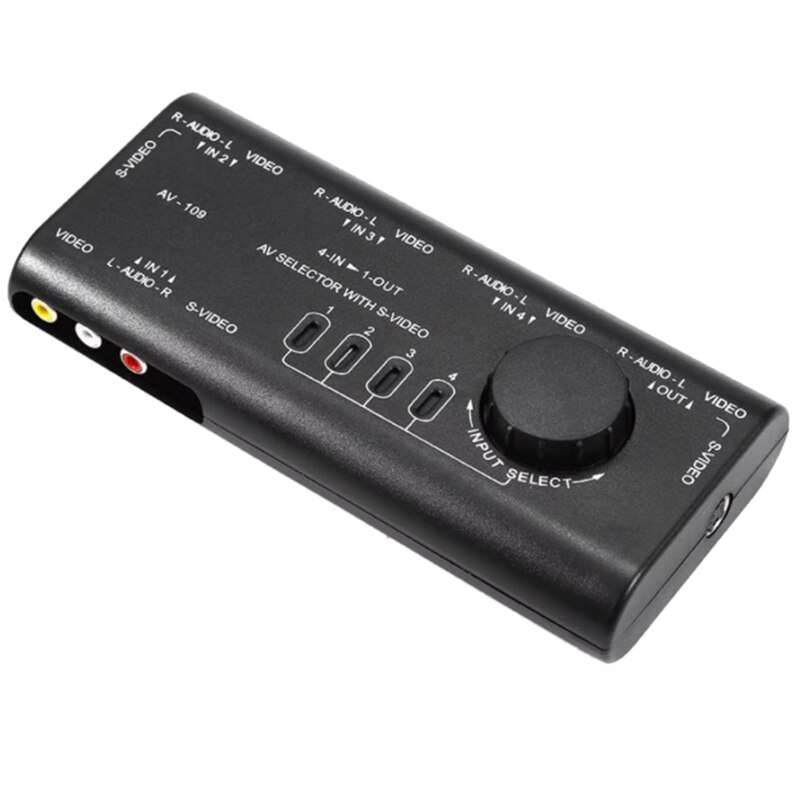 Audio And Video Switcher Four-In, One-Out, Two-Way... – Vicedeal