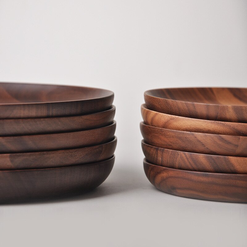 Japanese Black Walnut Dining Plate Wooden Pallet S... – Vicedeal