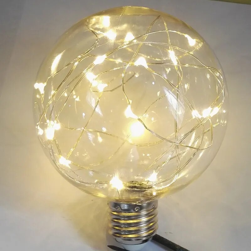 LED Copper Wire Bulb String E27 220V Copper Light ... – Grandado