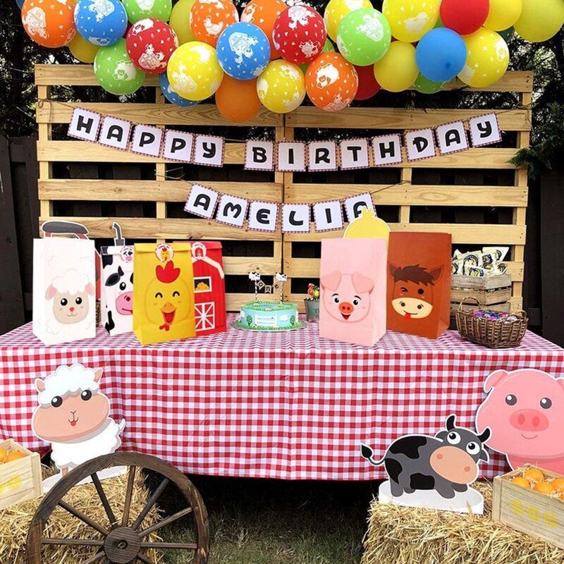 Farm Animals Theme Party Favor Box Green Candy Box... – Vicedeal