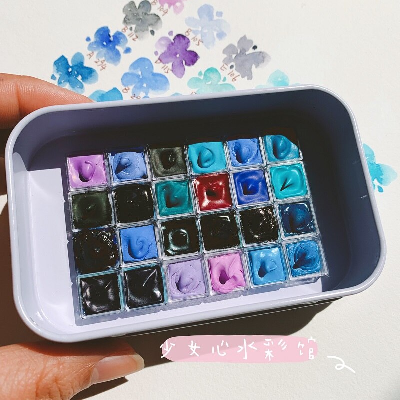 Starry Sky 24 colors Watercolor paint Self-purchas... – Grandado