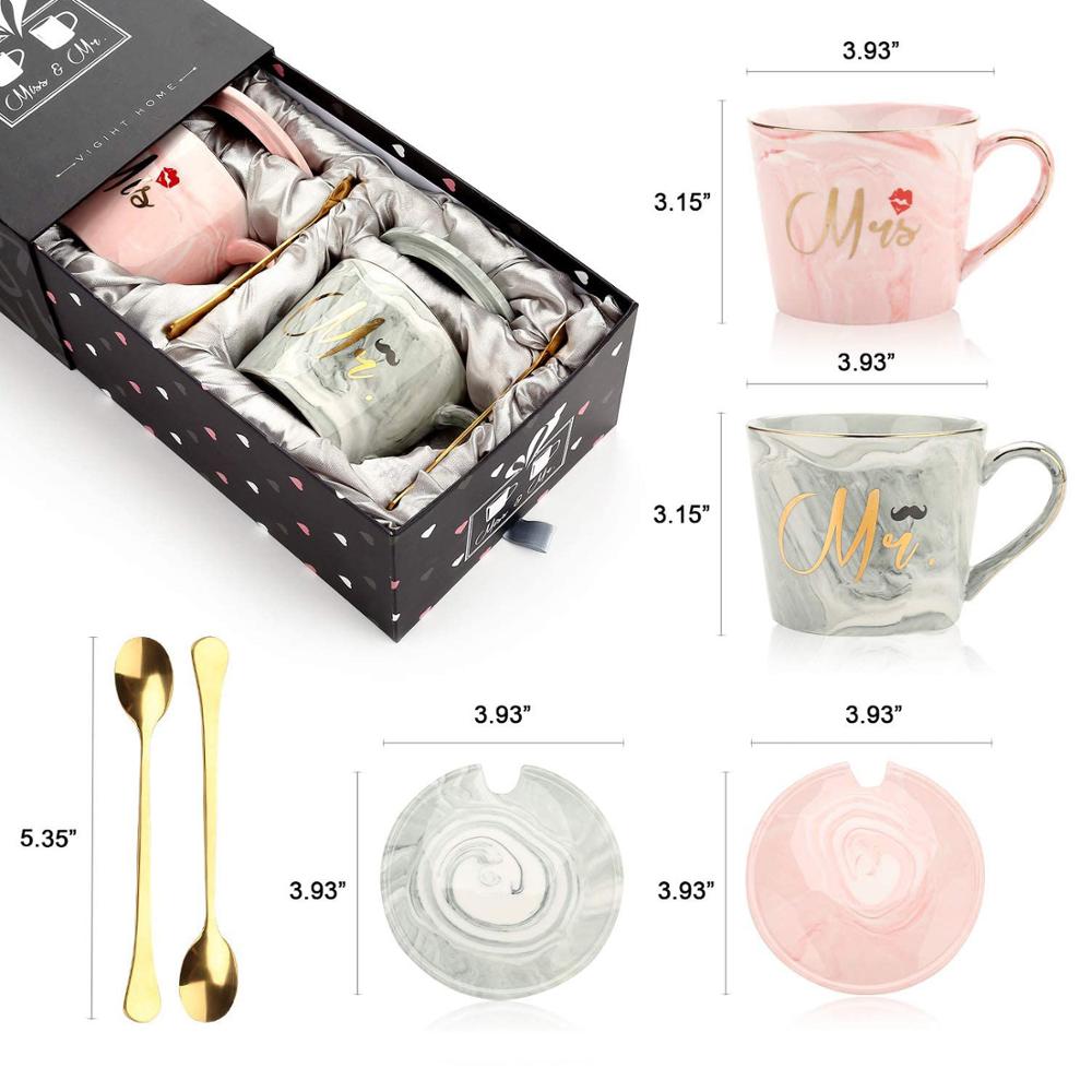 Mr Mrs Couple Coffee Mugs-Couple Cups Wedding Anni... – Grandado