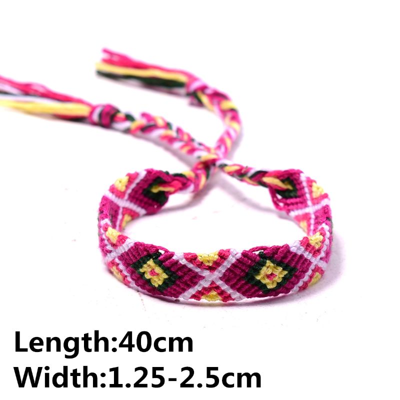 12 Pieces Woven Friendship Bracelets Handmade Brac... – Grandado