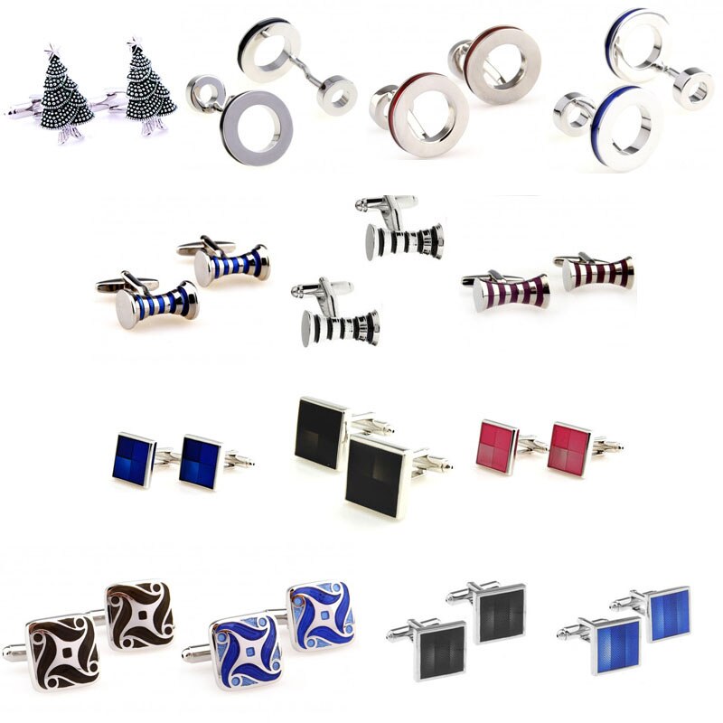 16 Styles Enamel Epoxy Cufflink Cuff Link 1 Pair B... – Grandado