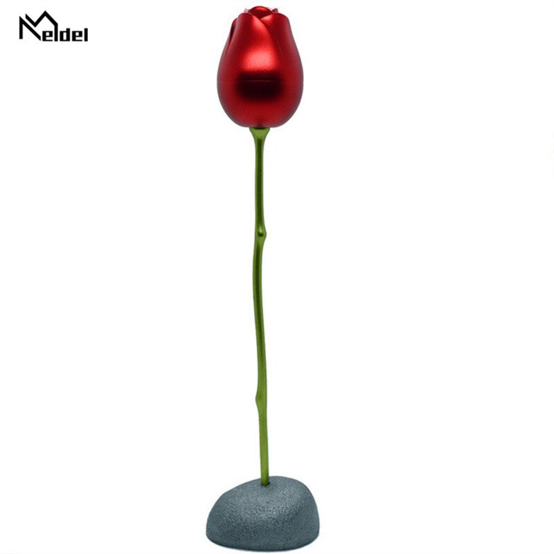 Meldel Red rose metal simulation flower rose bud b... – Grandado