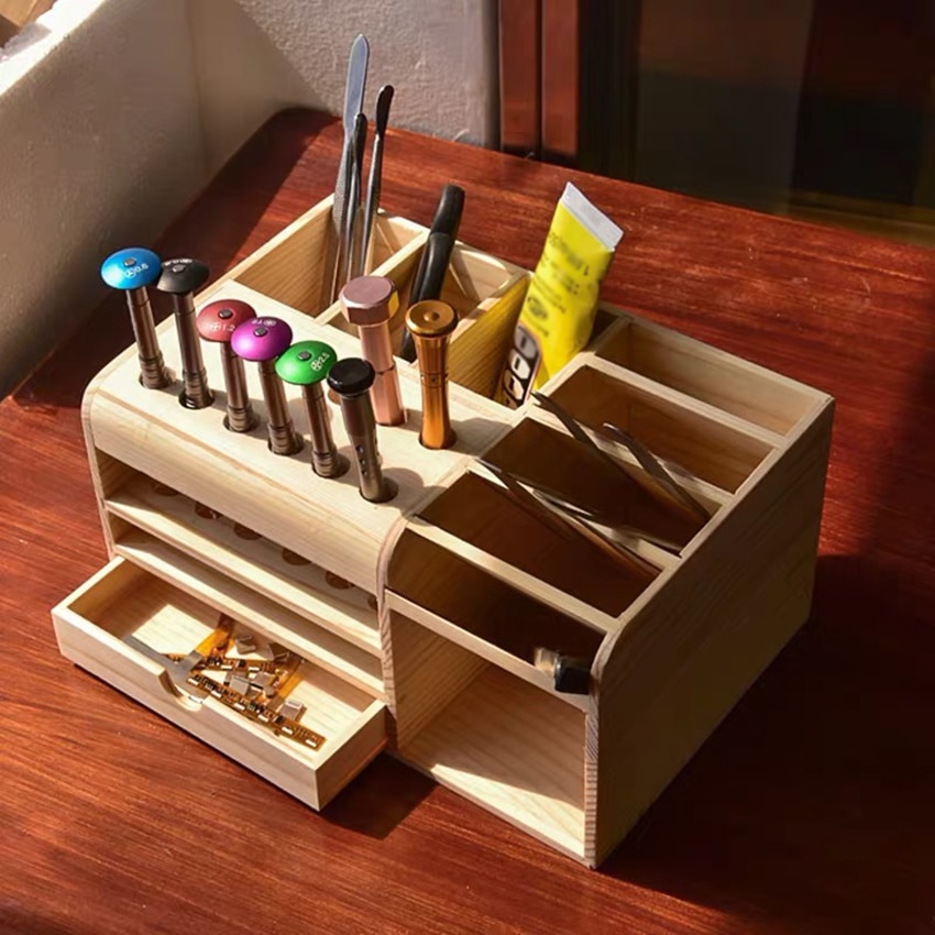 Wooden Tools Storage Box Holder Hobbies Tool Organ... – Grandado