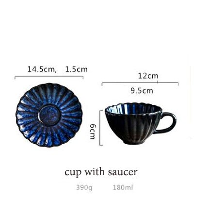 KINGLANG Ceramic Klin Glaze Coffee Set Cup and Sau... – Grandado