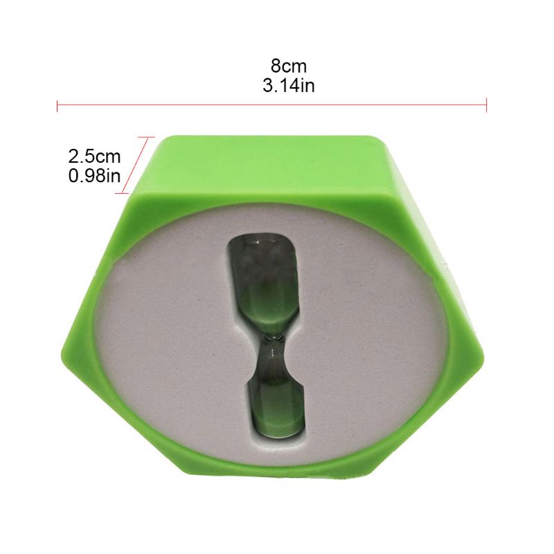 2 st hexagon timglas timer set 3 minuter sandglas ... – Vicedeal