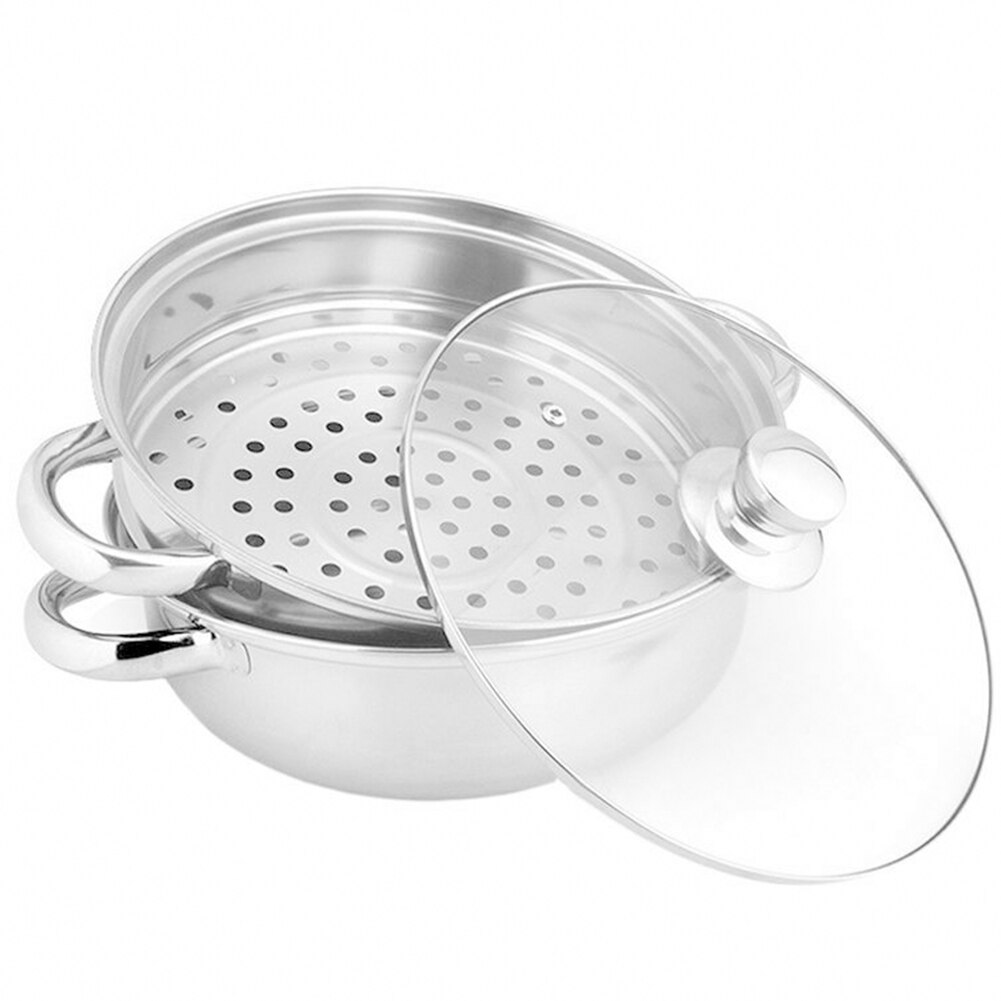 28cm Dual Use Multifunction 2 Tier Steamer Pot Ins... – Grandado