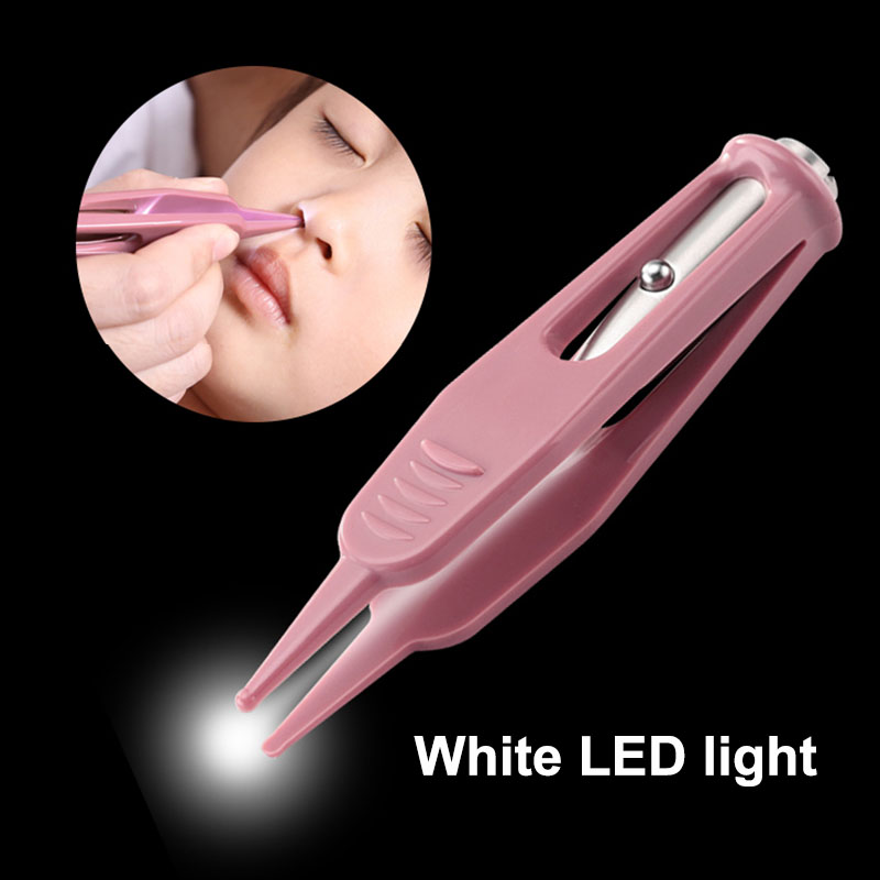 LED Light Ear Pick Removal Nose Clean Clip Baby Ear Nose Clean Tweezer Set NSV775 – Grandado