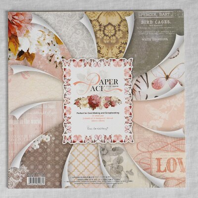 12 Inch 25pcs Scrapbook Paper Pad Flower Die Cut P... – Grandado