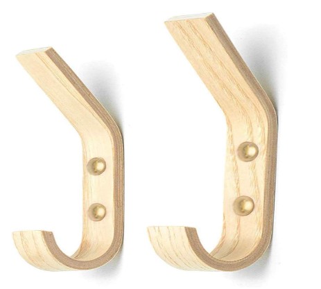 Rubber Wood Wooden Wall Hooks Modern Minimalist Co... – Vicedeal