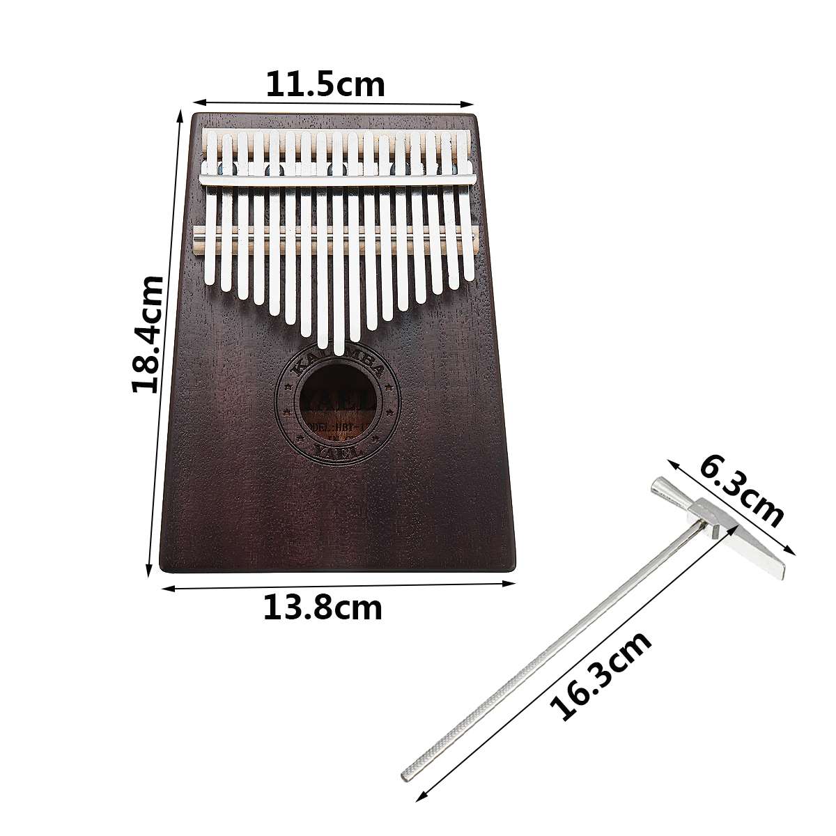 17 Key Kalimba African solid Mahogany Thumb Finger... – Vicedeal